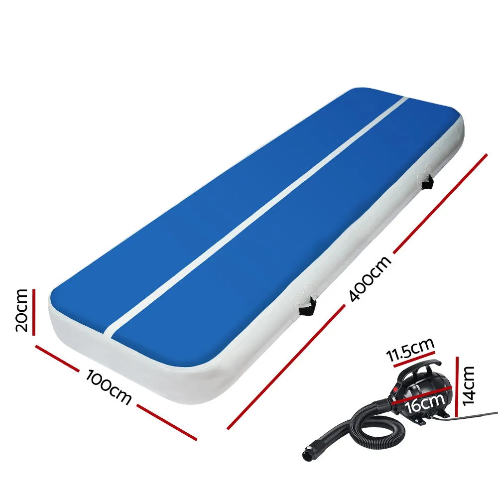 Buy 4X1M Inflatable Air Track Mat With Pump Tumbling Gymnastics