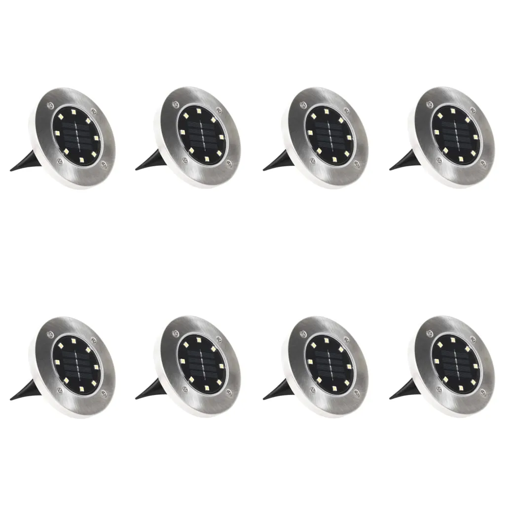 Solar Ground Lights 8 pcs LED Lights RGB Colour - HR22-VX-60324