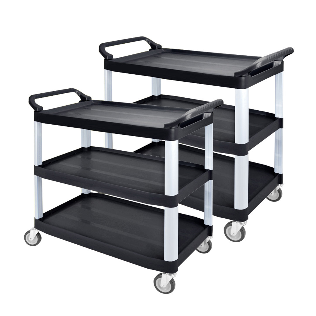 2X 3 Tier Food Trolley Food Waste Cart Food Utility Mechanic Kitchen Large