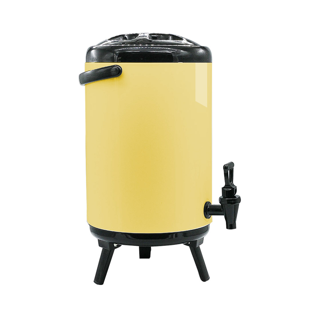8X 14L Stainless Steel Insulated Milk Tea Barrel Hot and Cold Beverage ...