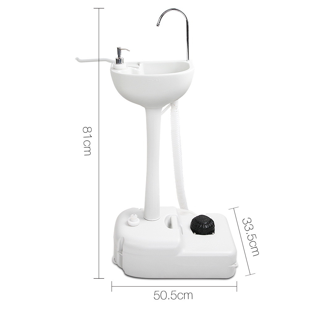 Camping Basin Portable Hand Wash Sink Stand 19L Capacity