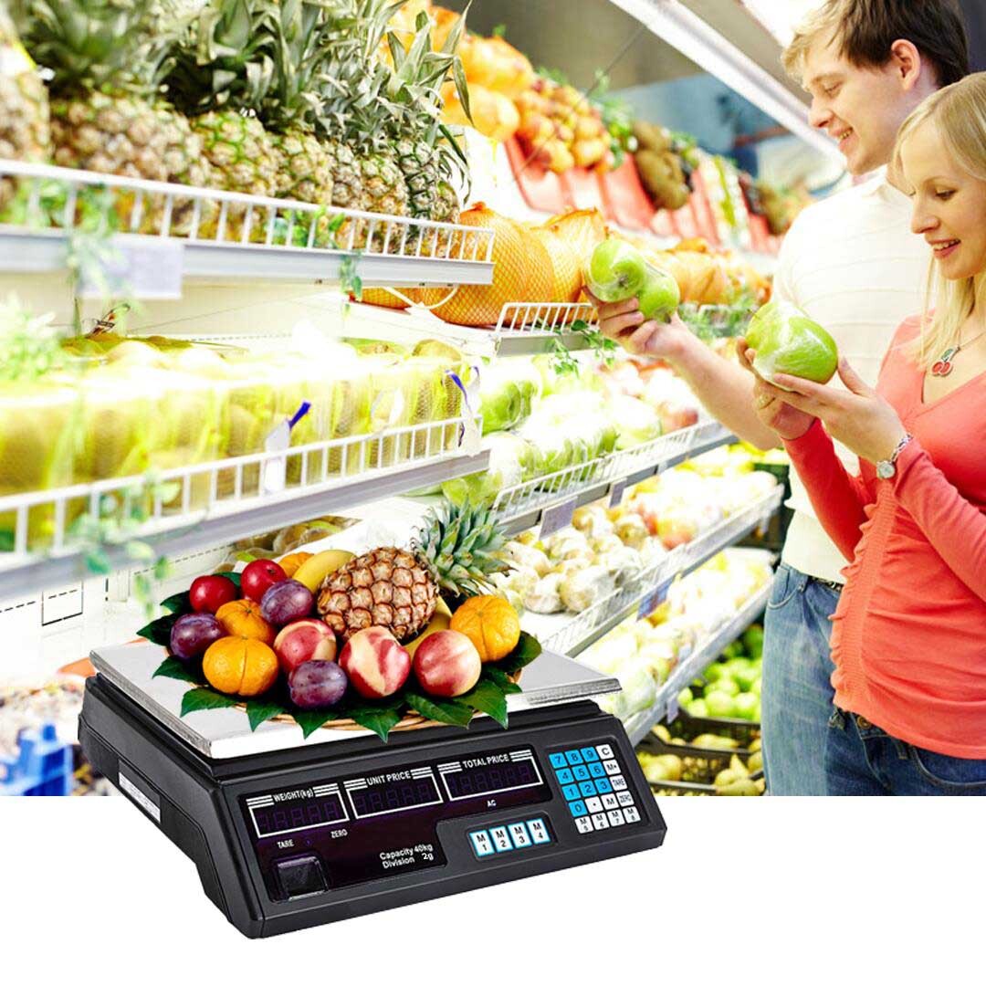 Digital Commercial Kitchen Scales Shop Electronic Weight Scale Food 40kg/5g