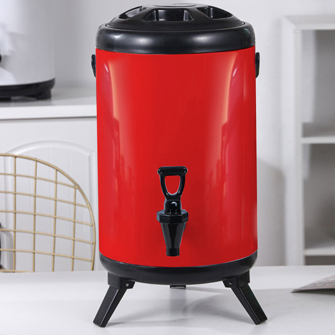 8X 8L Stainless Steel Insulated Milk Tea Barrel Hot and Cold Beverage ...