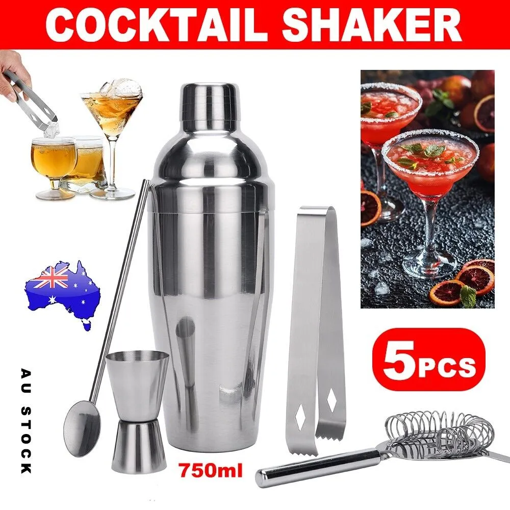 Boston Cocktail Shaker Set Maker Mixer Martini Spirit Bar Strainer ...