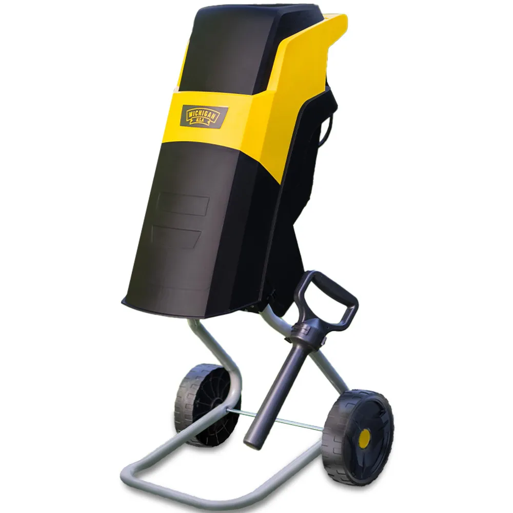 MICHIGAN 2400W Electric Garden Mulcher Shredder, Portable Wood Chipper ...