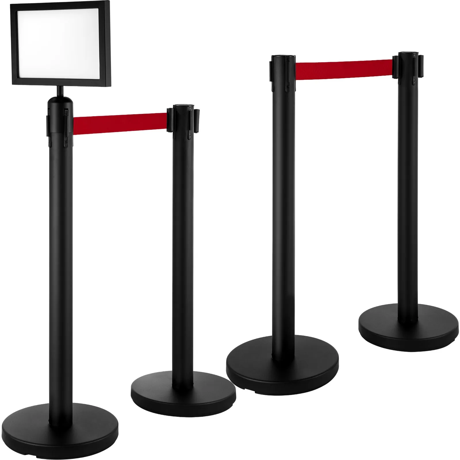 VEVOR Stanchion Post Barriers 4-Set Line | HR Sports