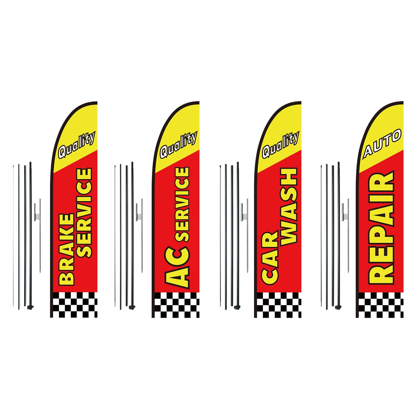 VEVOR Auto Repair Advertising Feather Flag Kit | HR Sports