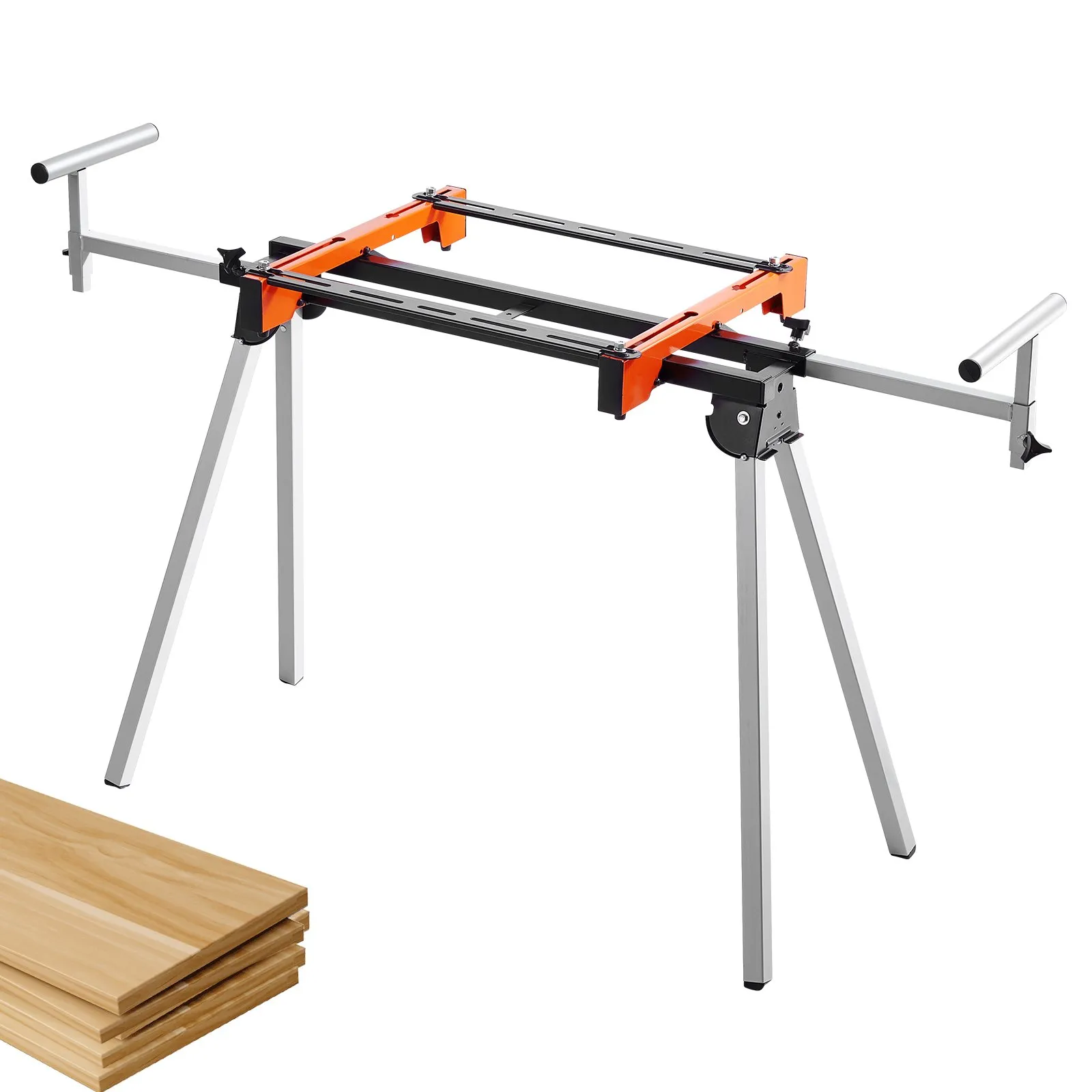 VEVOR Miter Saw Stand 300lbs Load Capacity Steel Collapsible Stand for ...