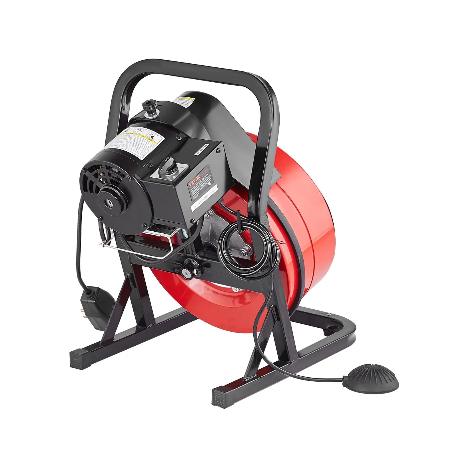 VEVOR Drain Cleaner Machine 50FT x 1/2Inch Manual Feed Snake Auger with ...