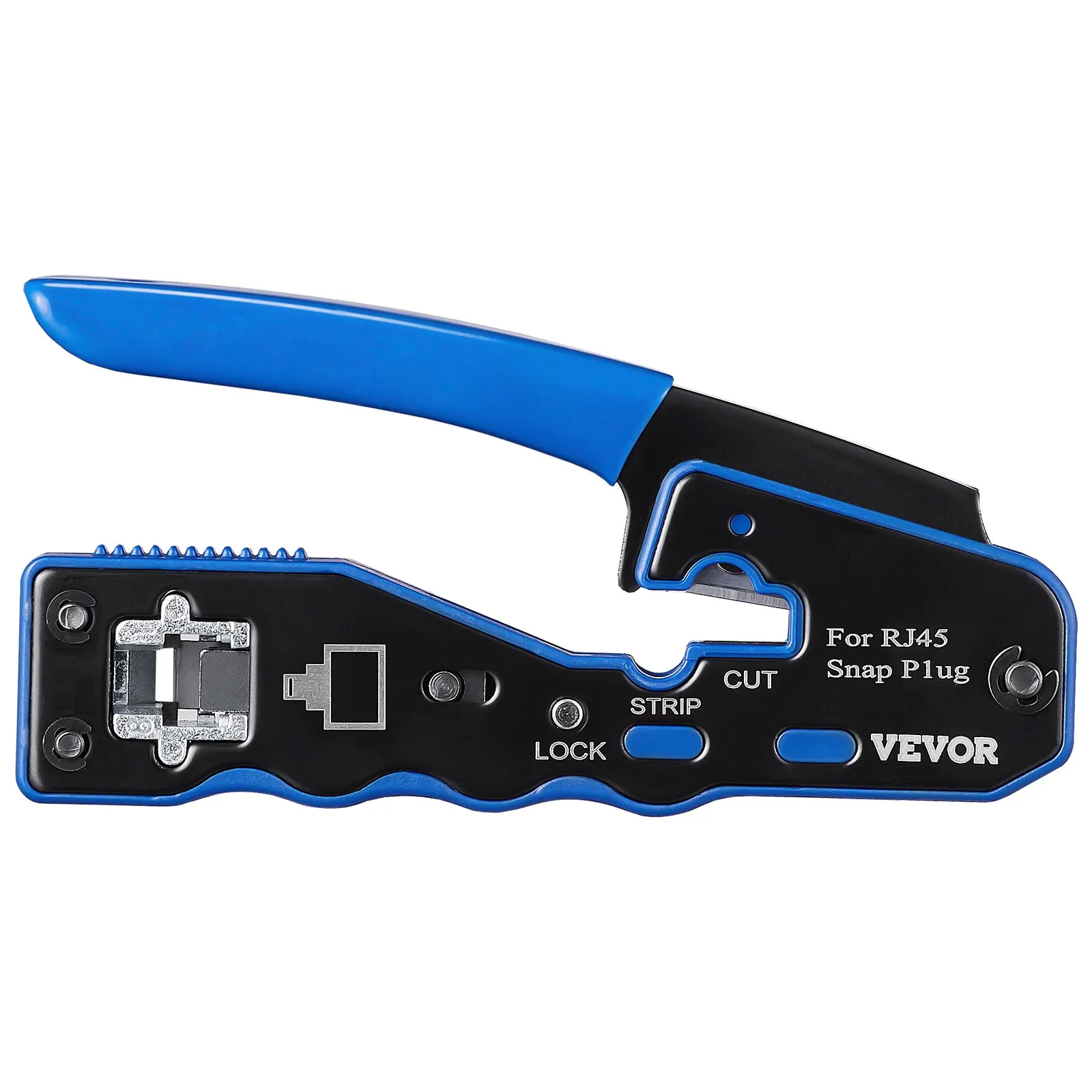 VEVOR RJ45 Crimp Tool Kit, Cat5e/Cat6/Cat6a Ethernet Crimper Crimp ...